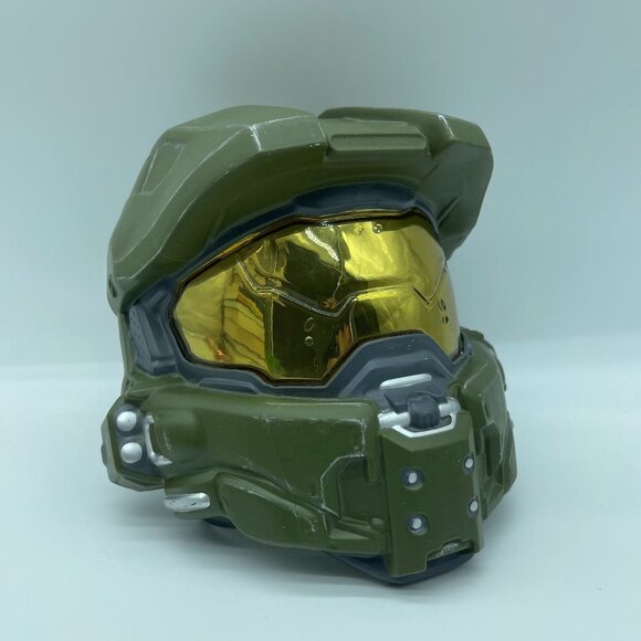 Halo | Costumes | Halo Master Chief Mask Green Strap Hard Plastic ...